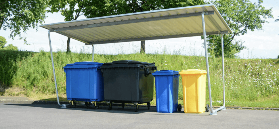 Overkapping voor materiaal