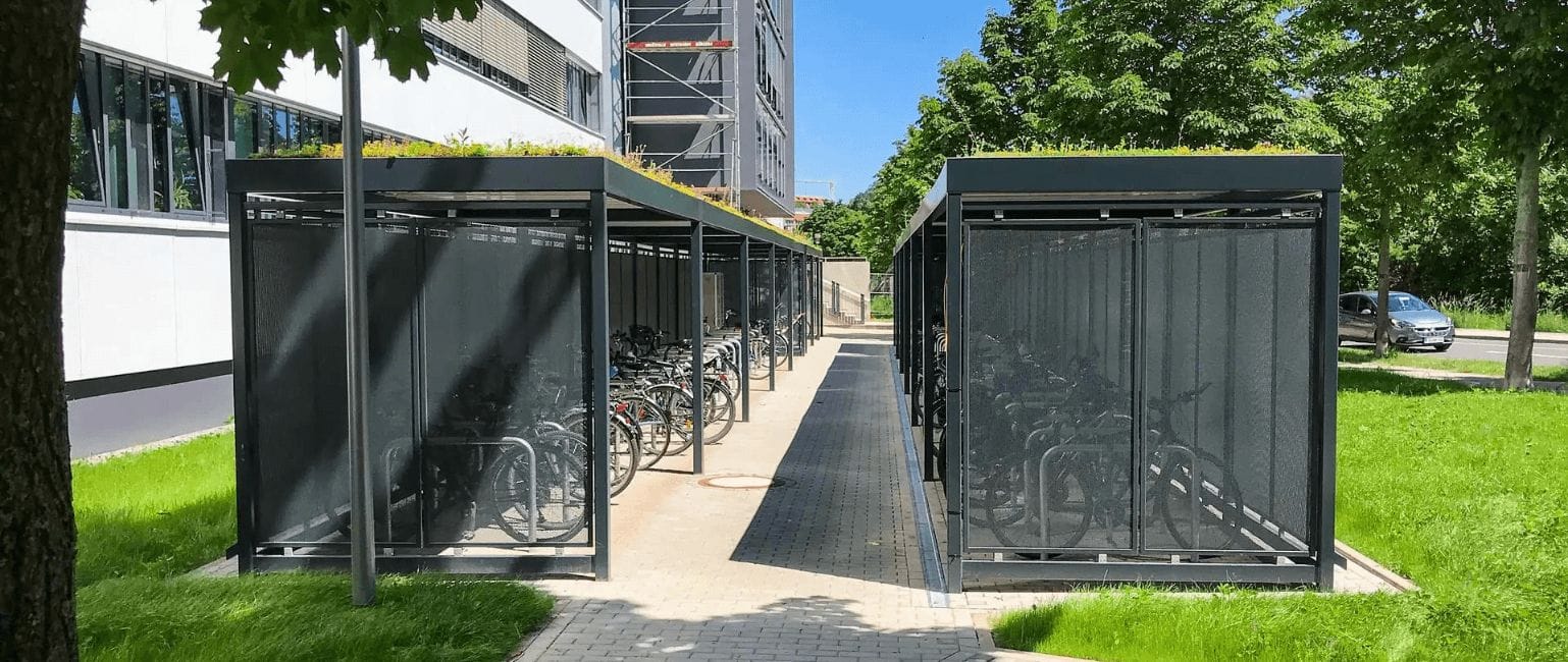 Fietsoverkapping kopen? Fietsenstalling Bonn | Umfeldt